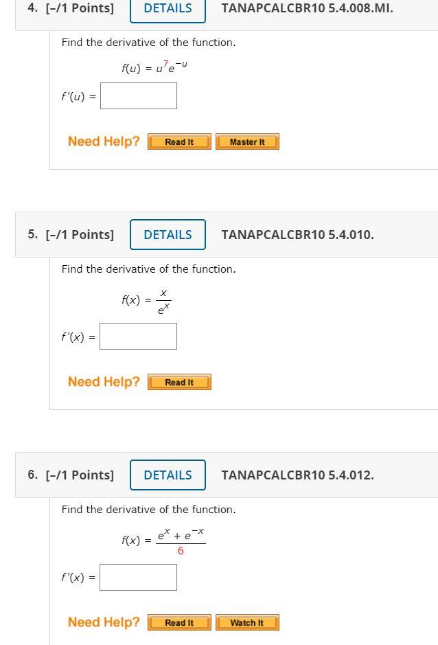 Solved 4. [-/1 Points] DETAILS TANAPCALCBR10 5.4.008.MI. | Chegg.com