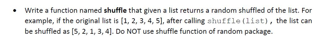 Solved PYTHON PROGRAMMING ONLY Write list function that | Chegg.com