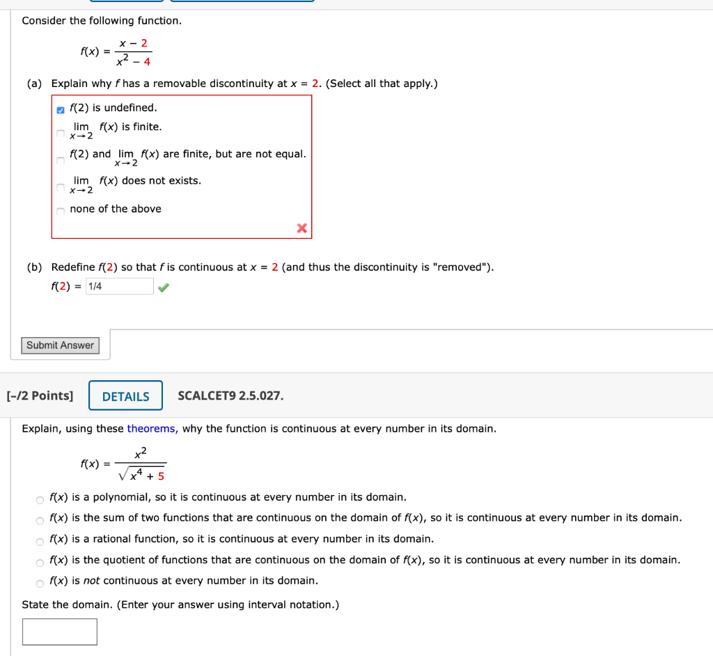 Solved Consider the following function. f(x) = X-2 x2 (a) | Chegg.com Solved Consider the following function. f(x) = X-2 x2 (a) | Chegg.com