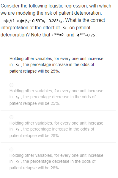 Solved Consider the following logistic regression, with | Chegg.com