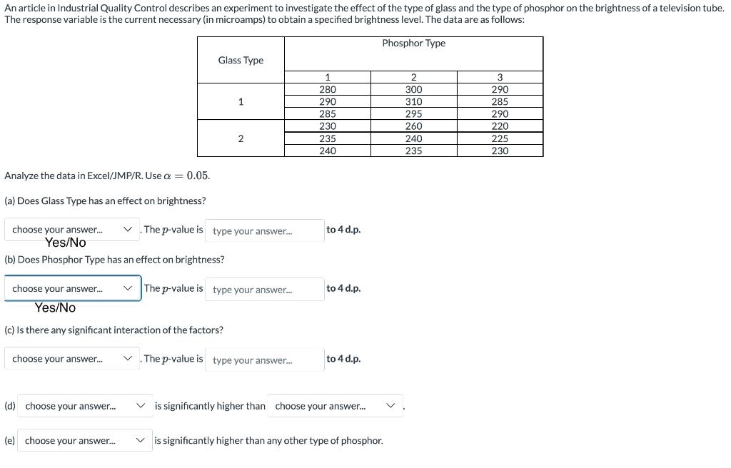 The response variable is the current necessary (in | Chegg.com