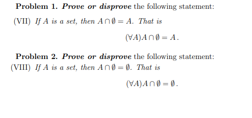 Solved Problem 1. Prove or disprove the following statement: | Chegg.com Solved Problem 1. Prove or disprove the following statement: | Chegg.com