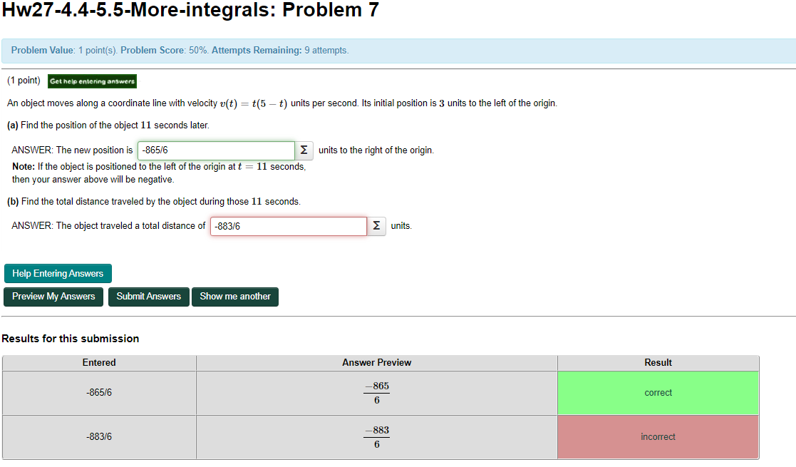 Solved Hw27-4.4-5.5-More-integrals: Problem 7 Problem Value: | Chegg.com