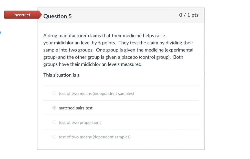 Solved A drug manufacturer claims that their medicine helps | Chegg.com