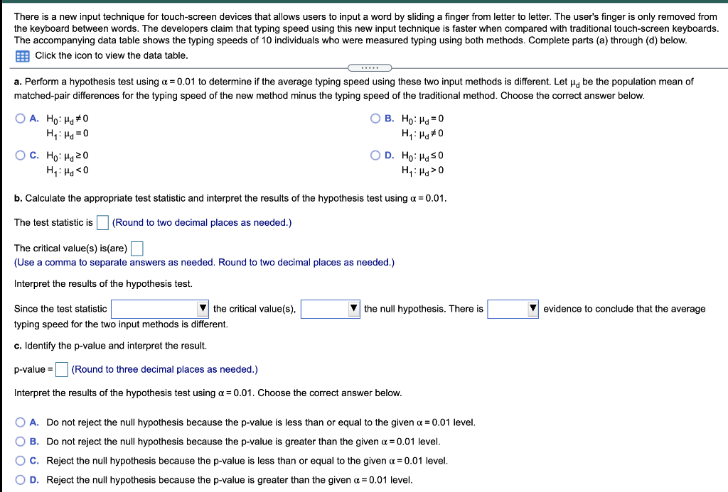 Solved There is a new input technique for touch-screen | Chegg.com