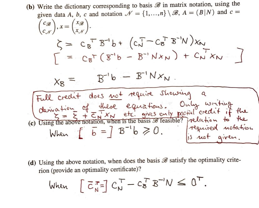 (b) Write the dictionary corresponding to basis B in | Chegg.com