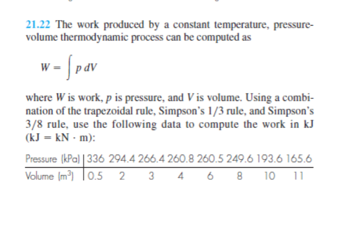 Solved 21.22 The work produced by a constant temperature, | Chegg.com