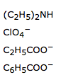 Solved (C2Hs)2NH CIO4 C2H5COO C6H5COO | Chegg.com