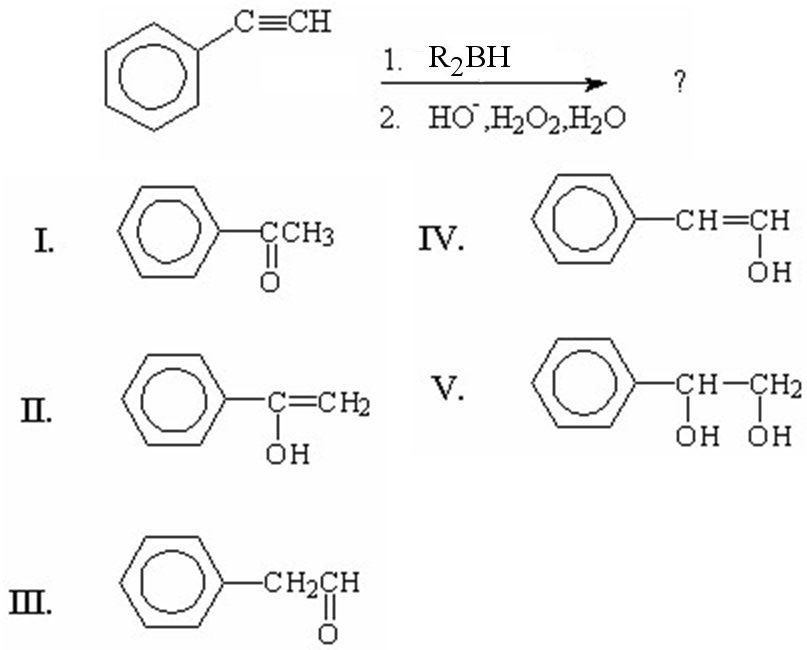 Solved 1. R2BH 2. HO ,H202,H2O CH=-CH CH3 IV. C=CH2 OH OH ?? | Chegg.com