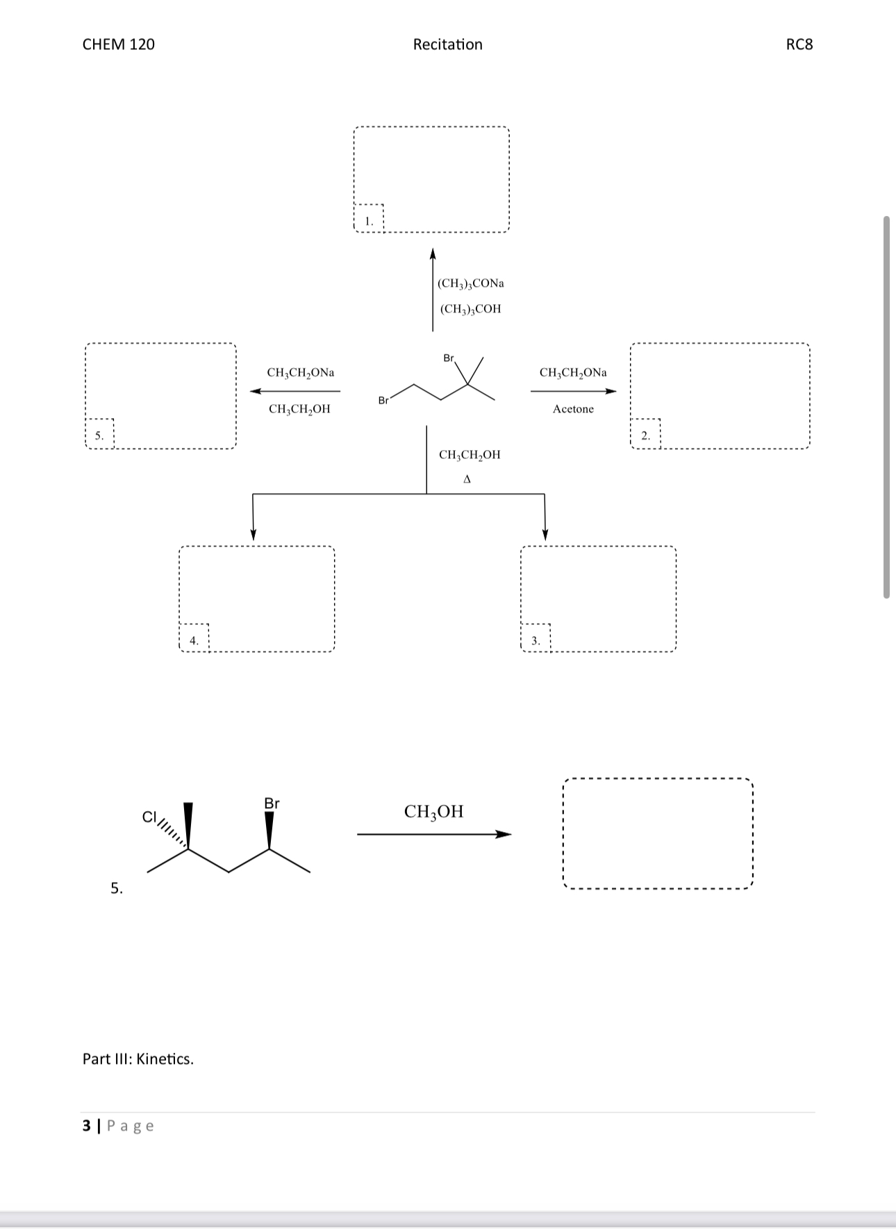 Part V: Multi-step synthesis Provide reagents needed | Chegg.com