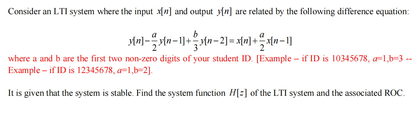 Solved Consider an LTI system where the input x[n] and | Chegg.com