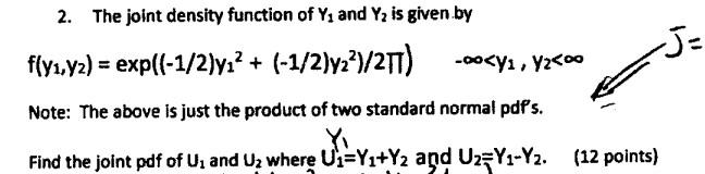 Solved 2. The joint density function of Y1 and Y2 is given | Chegg.com
