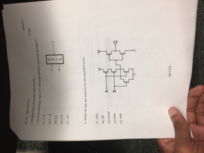 Solved a. Given the following 2-input LUT, what Logic | Chegg.com