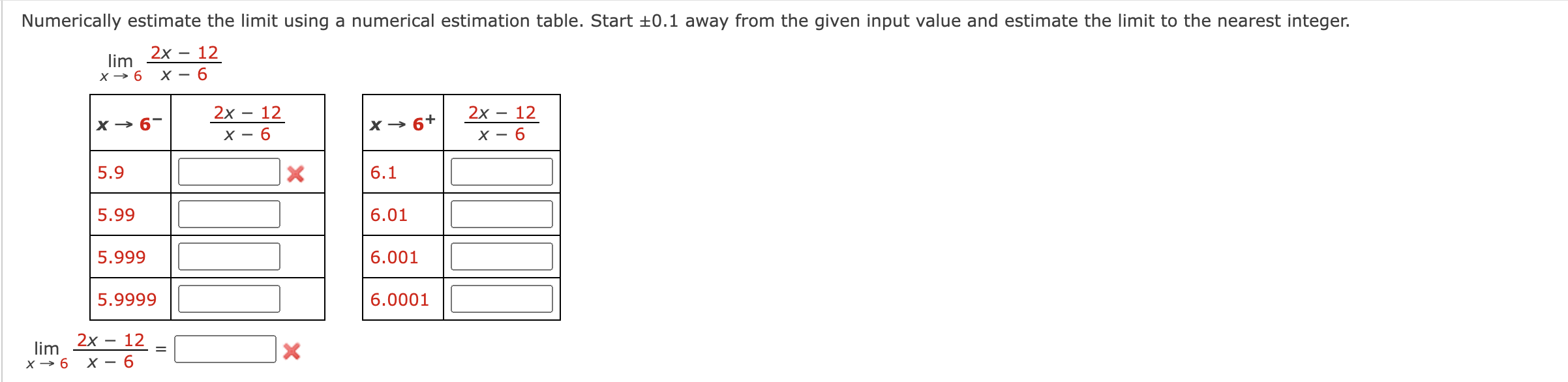 Numerically estimate the limit using a numerical | Chegg.com