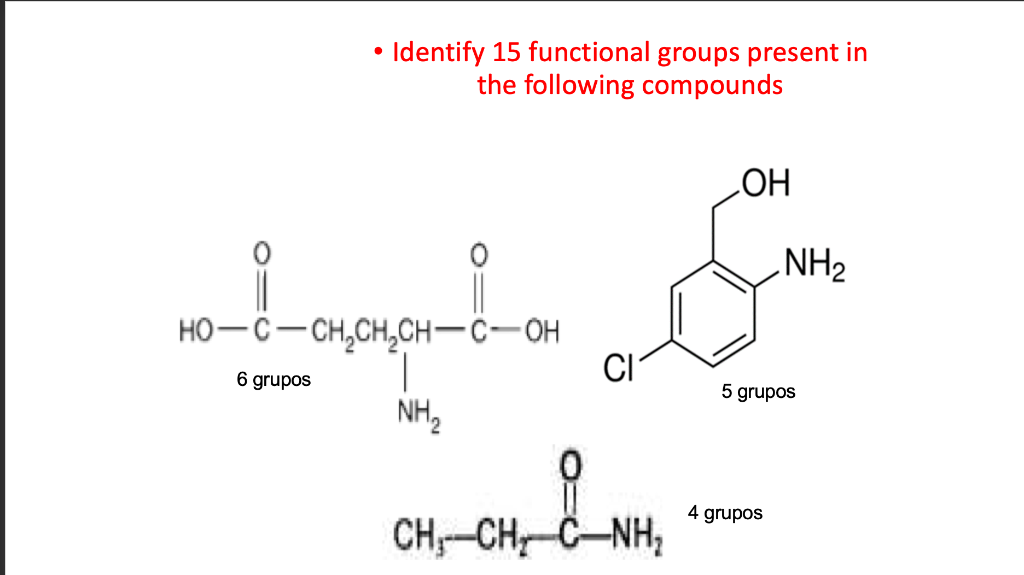 Solved • Identify 15 functional groups present in the | Chegg.com