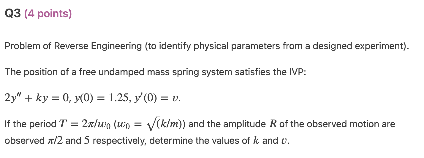 Solved Q3 (4 points) Problem of Reverse Engineering (to | Chegg.com