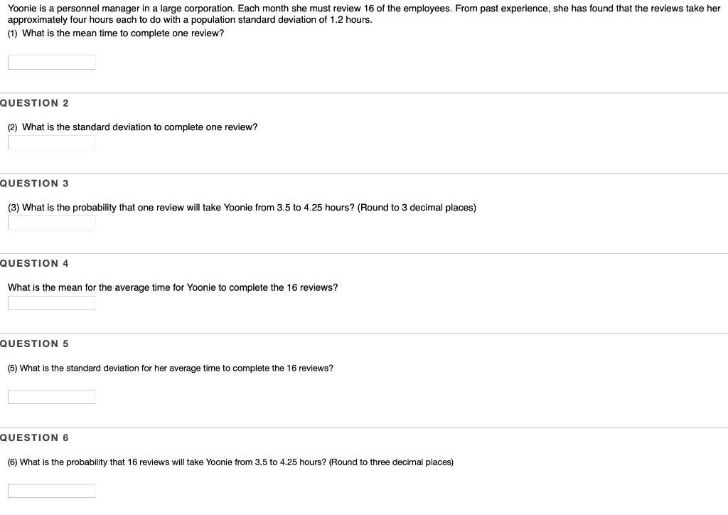 Solved Yoonie is a personnel manager in a large corporation. | Chegg.com