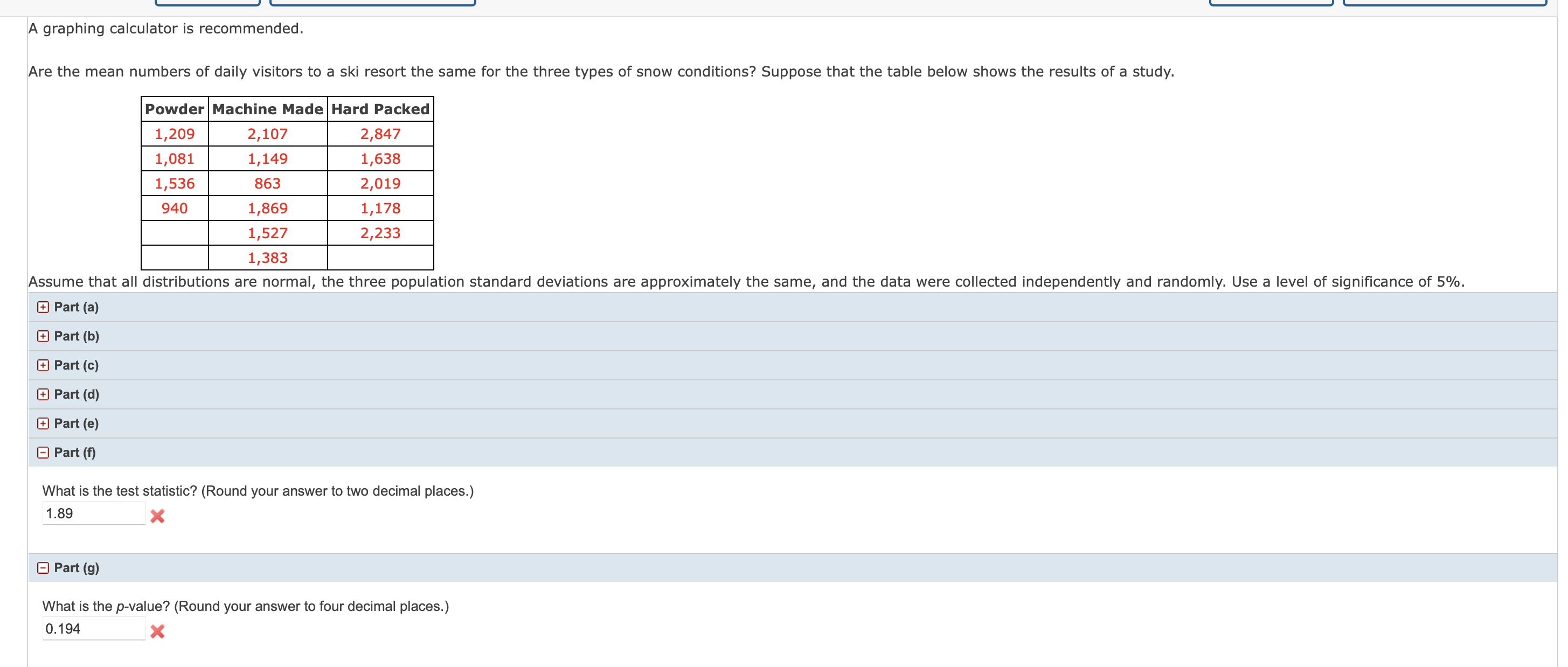 Solved Part (a) Part (b) Part (c) Part (d) Part (e) Part (f) | Chegg.com