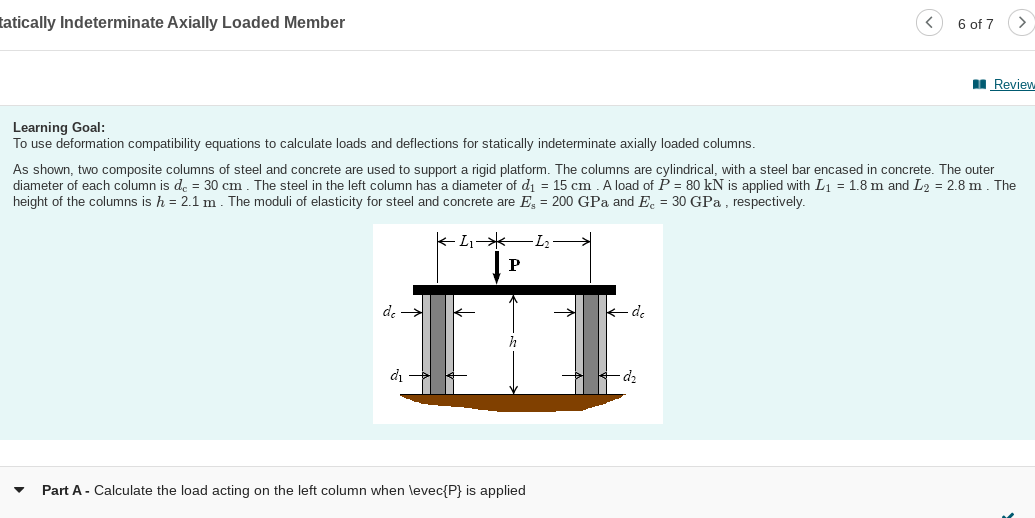 Solved tatically Indeterminate Axially Loaded Member