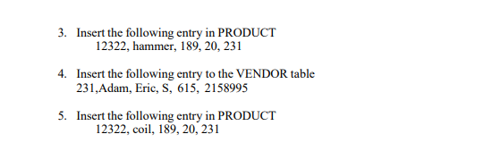 Part 3: Checking entity and referential integrity: | Chegg.com