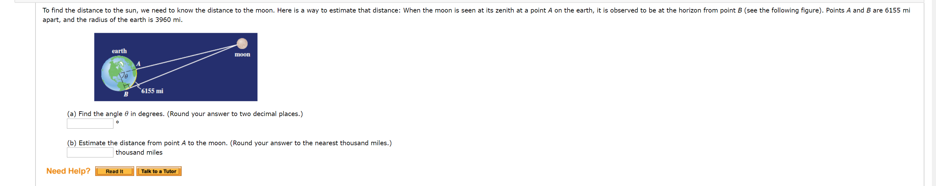 Solved To find the distance to the sun, we need to know the | Chegg.com