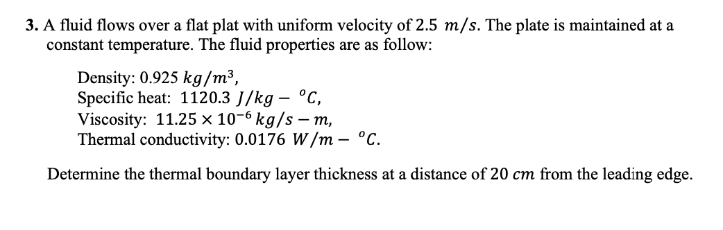 Solved A fluid flows over a flat plat with uniform velocity | Chegg.com