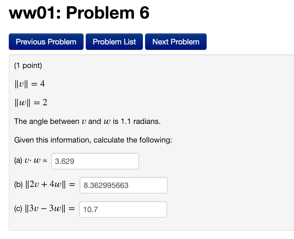 Solved ww01: Problem 6 Previous Problem Problem List Next | Chegg.com