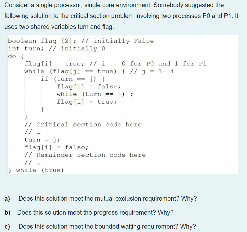 Solved Consider a single processor, single core environment. | Chegg.com