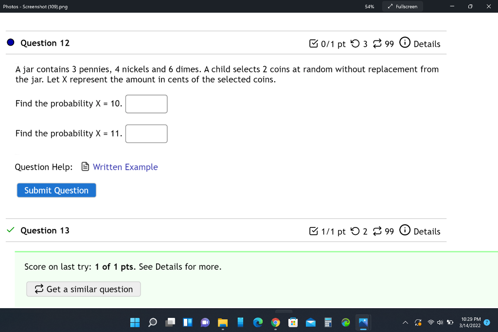 Solved Photos - Screenshot (109).png 54% Fullscreen Question | Chegg.com