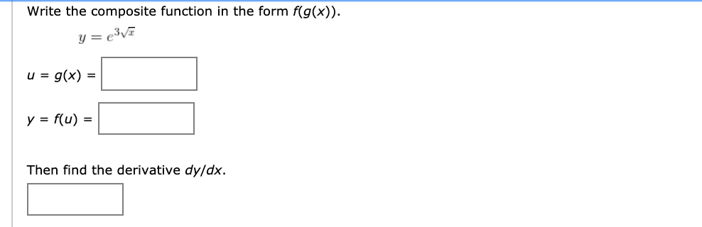 Solved Write the composite function in the form f(g(x)). y = | Chegg.com