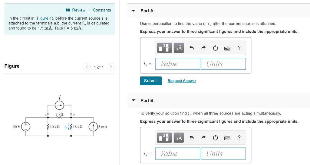 Solved Review| Constants Part A In the circuit in (Figure | Chegg.com
