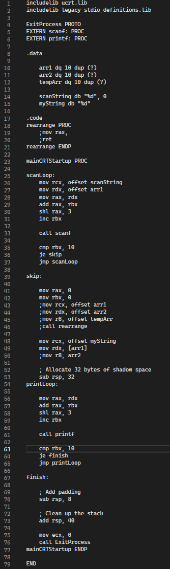 Solved I need help converting this C program into an | Chegg.com