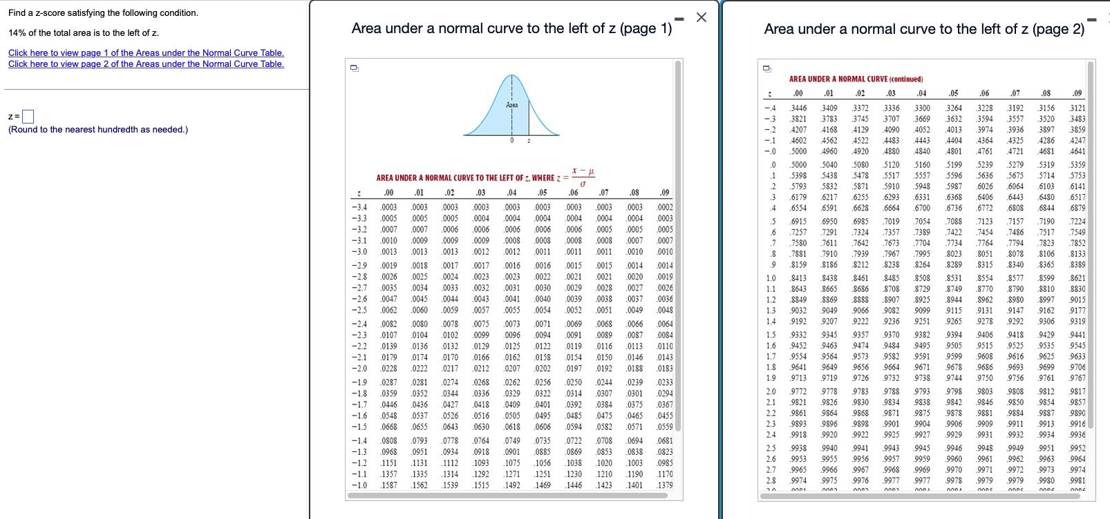 Solved Find a z-score satisfying the following condition. | Chegg.com