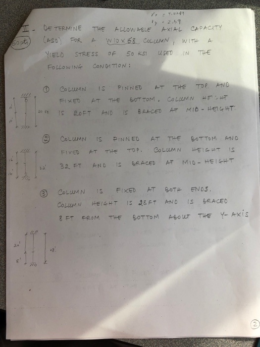 Solved Determine the allowable axial capacity (ASD) for a | Chegg.com