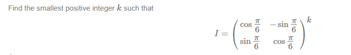 Solved Find the smallest positive integer k such that | Chegg.com