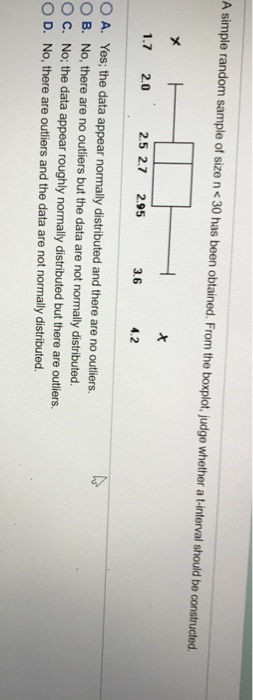 Solved A simple random sample of size n