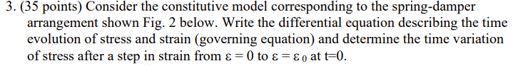 Solved 3. ( 35 points) Consider the constitutive model | Chegg.com Solved 3. ( 35 points) Consider the constitutive model | Chegg.com