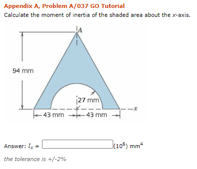 Solved Appendix A, Problem A/037 GO Tutorial Calculate the | Chegg.com
