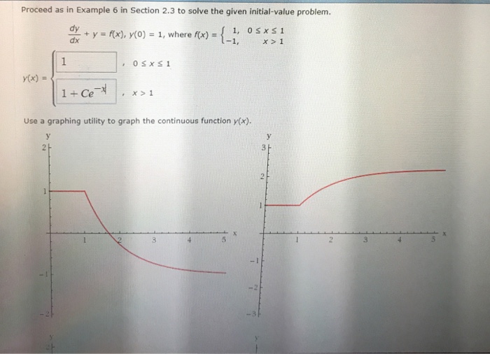 Solved Proceed as in Example 6 in Section 2.3 to solve the | Chegg.com