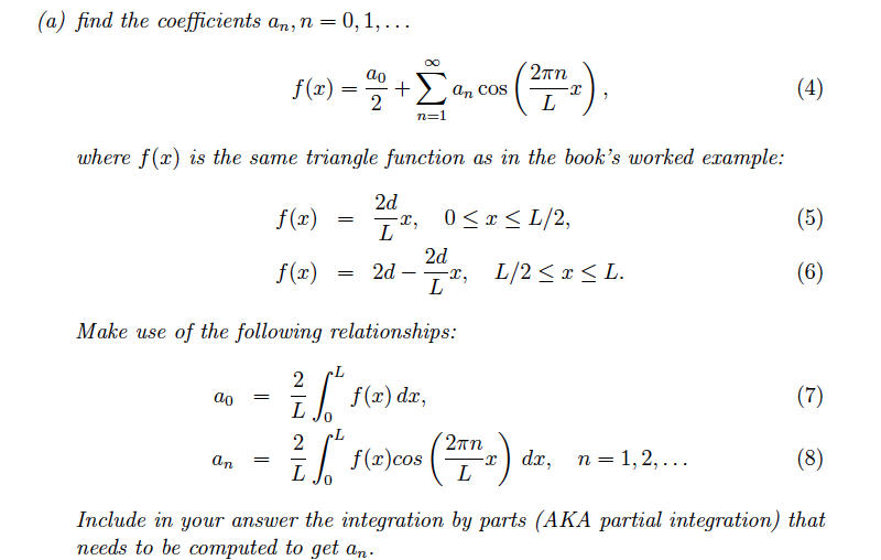 Solved (a) find the coefficients an,n=0,1,… | Chegg.com