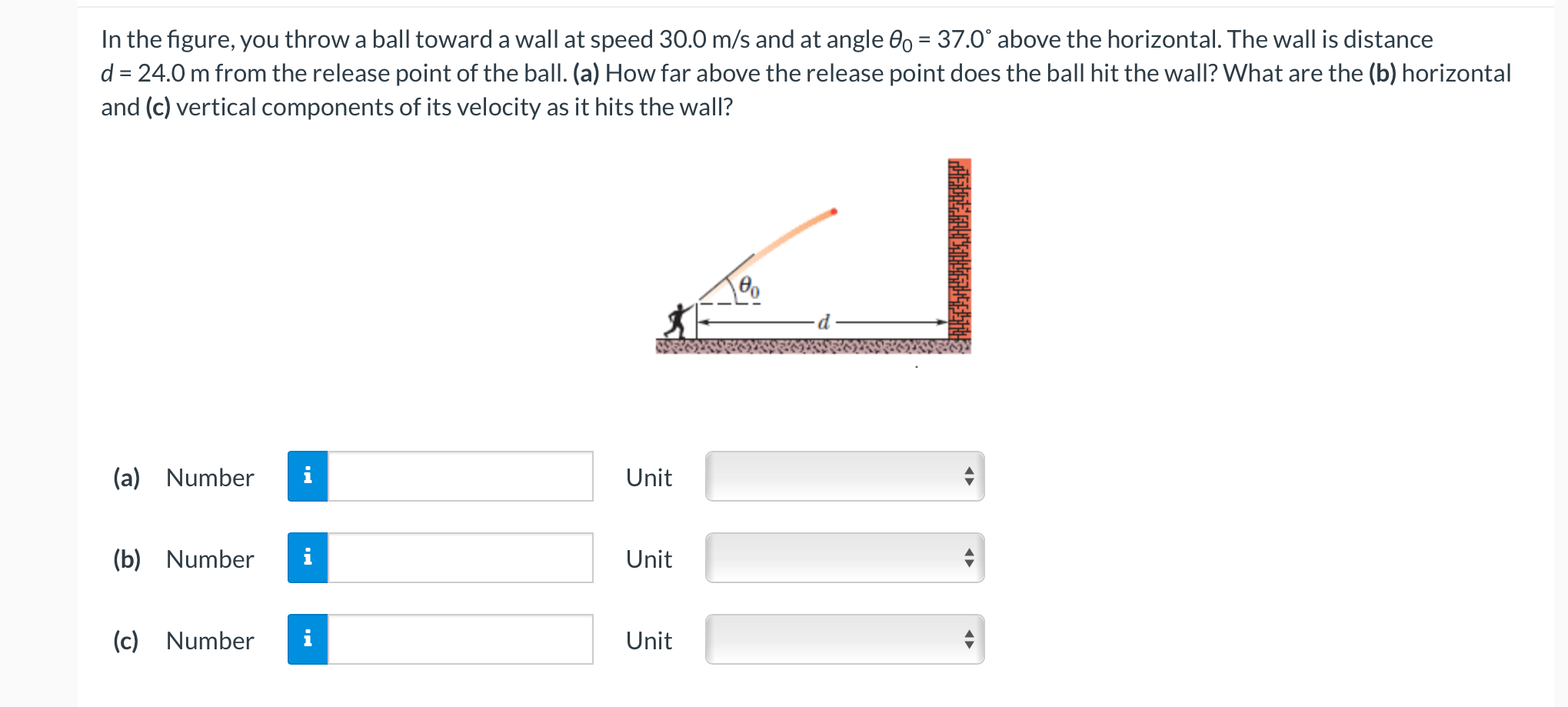 Solved In the figure, you throw a ball toward a wall at | Chegg.com