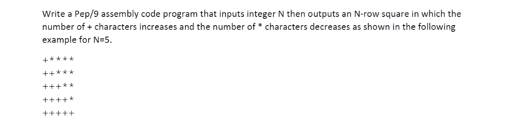 I need this in Pep9 Assembly Code/Program ONLY (not | Chegg.com