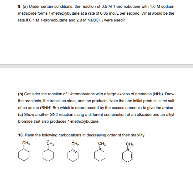Solved 9. (a) Under certain conditions, the reaction of 0.5M | Chegg.com