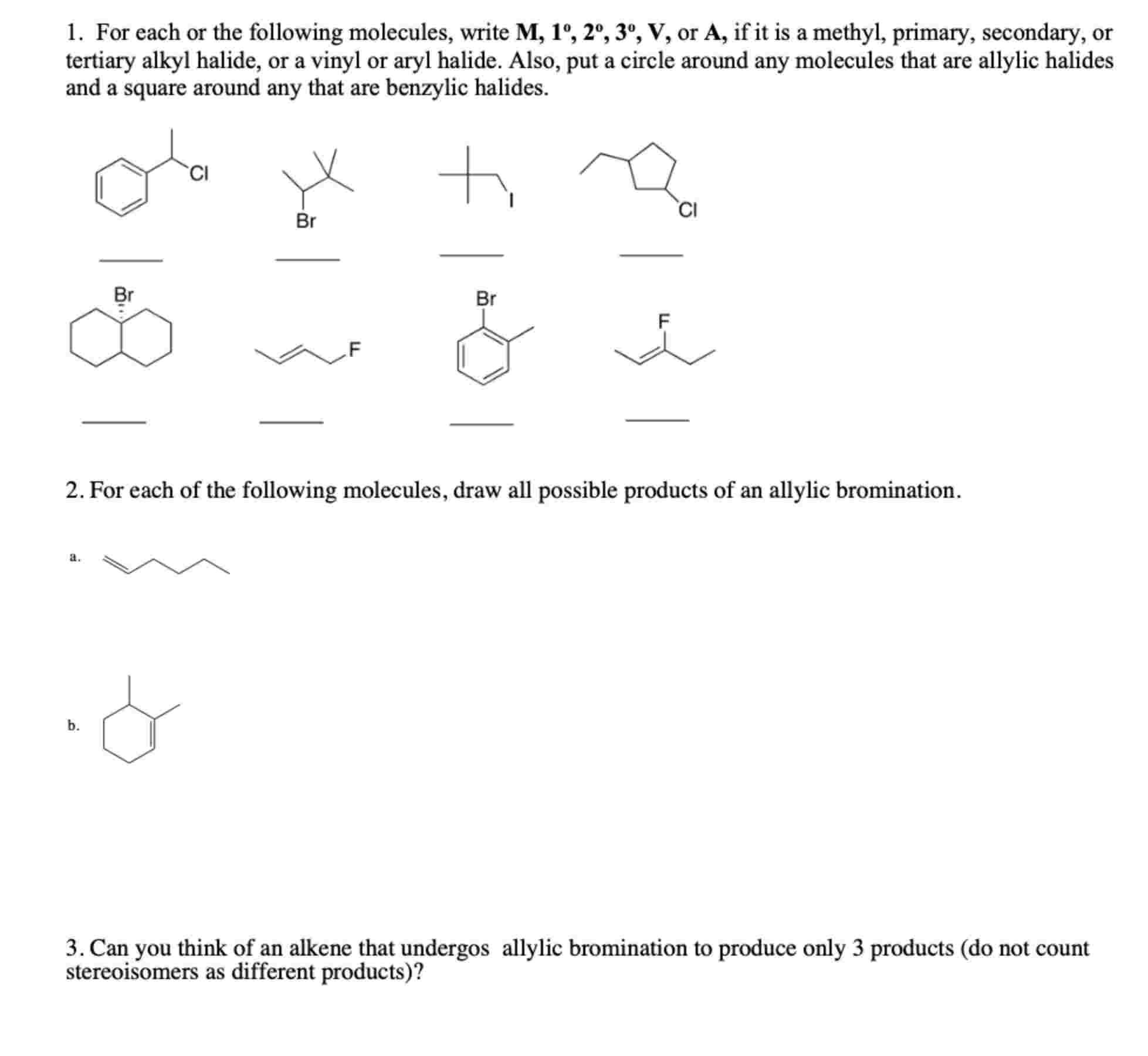 Solved For each or the following molecules, write | Chegg.com