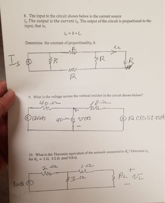 Solved 8·The input to the circuit shown below is the current | Chegg.com