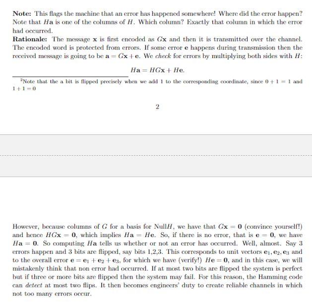 6:18 Problem 3 (Coding Theory). In this problem we | Chegg.com