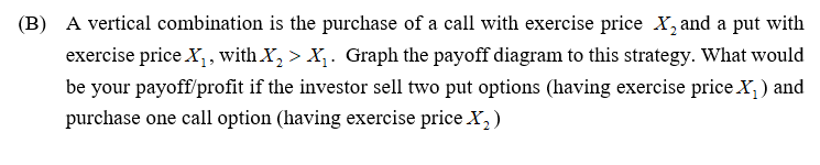 Solved (B) A vertical combination is the purchase of a call | Chegg.com