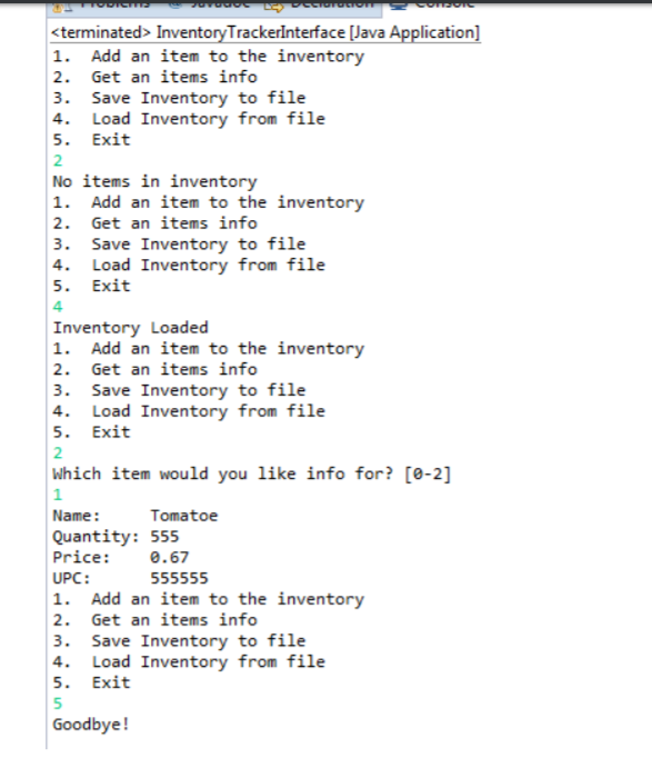 Solved Inventory -itemArray: Item [100] | Chegg.com