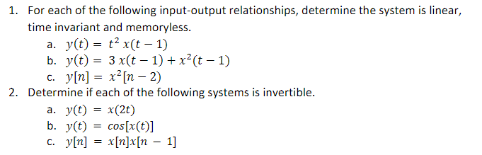 Solved 1 For Each Of The Following Input Output 