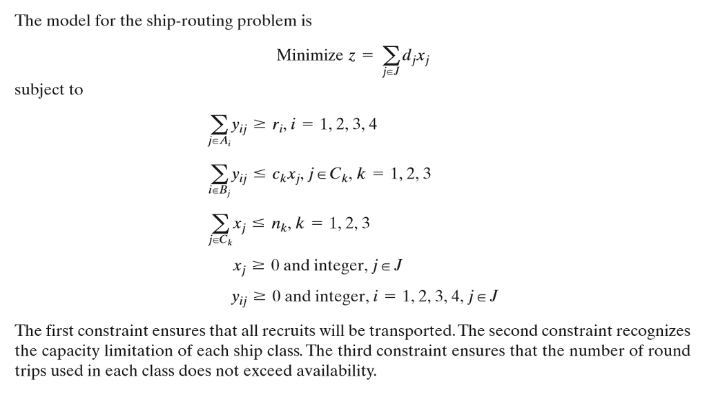 Case 5: Optimal Ship Routing and Personnel Assignment | Chegg.com